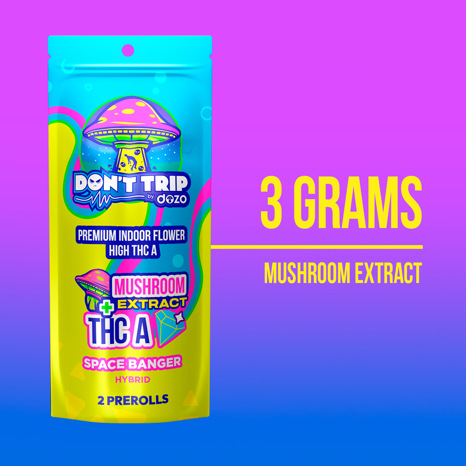 Don't Trip Mushroom Extract Preroll | Space Banger (Hybrid) – dozo